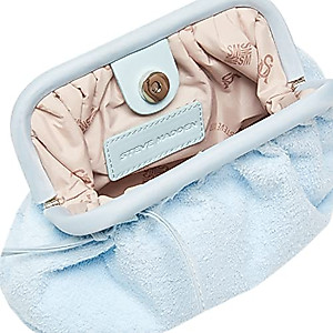 Steve Madden Womens Nikki-t Steve Madden NIKKI T Terry Cloth Clutch Crossbody, Blue, One Size US