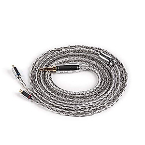YINYOO 16 Core Silver Plated Copper Earphone Cable, Upgraded in Ear Monitor Replacement Cable for KZ AS10 ZST ZSR ZS10 ZSTX ES4 TRN V80 V90 CCA C10 C16