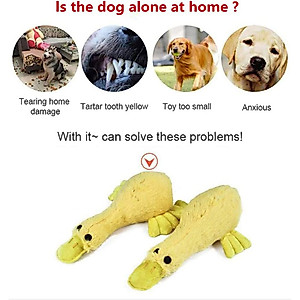 SLAGMALE Pet Duck Dog Toys, Squeaky Dog Toy,Plush Puppy Dog Chew Toy for Large Small Medium Dogs -9.45"