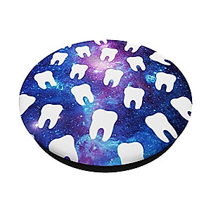 Dental galaxy tooth pattern dentist hygienist assistant PopSockets PopGrip: Swappable Grip for Phones & Tablets
