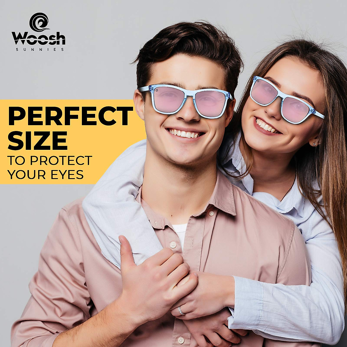 Woosh Polarized Sunglasses for Men and Women - Lightweight Unisex Sun Glasses with UV Protection for Driving Fishing, Running, Sports, Beach and Outdoors (Oceanic)
