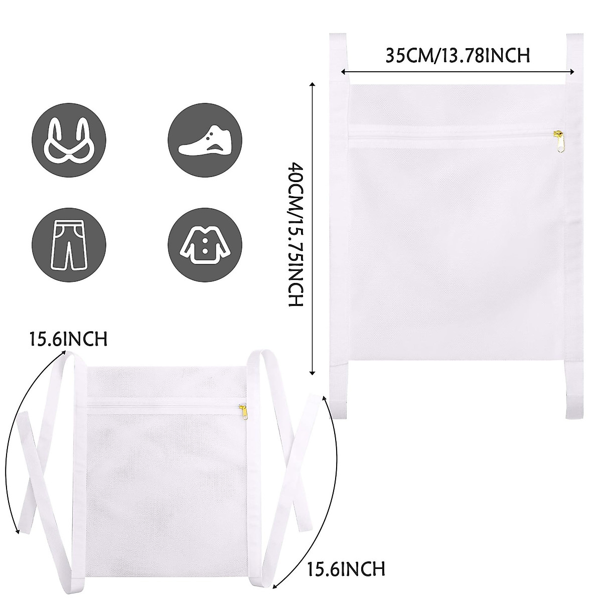 Sneaker Dryering & Washing Machine Bag, Dryer for Shoes, Clothing & Laundry - Elastic Strap Adjuster for Most Dryers Machines Door in Laundry Room, Easy Installation