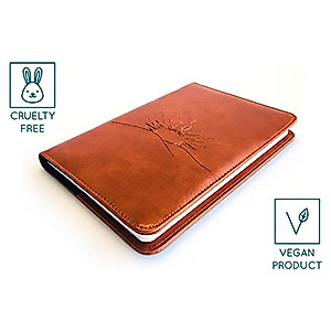 SOHOSPARK Sunrise Refillable Faux Leather Journal, 6x8 Vegan Lined Writing Journal for Women or Men