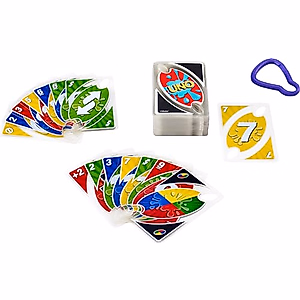 Mattel Games ​UNO Splash Card Game for Outdoor Camping, Travel and Family Night with Water-Resistent Plastic Cards