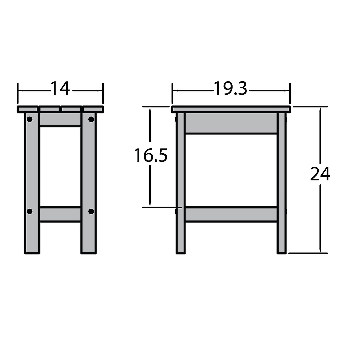 Highwood Lehigh Counter Height Stool, Nantucket Blue