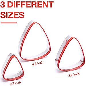 COOKIEQUE 3-Piece Candy Corn Cookie Cutter, Fall Thanksgiving Pumpkin Pie Cookie Cutters, Holiday Cookie Cutters, Unique Design with Protective Red Top PVC