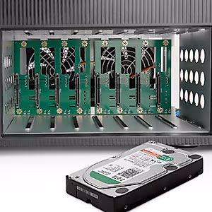AUDHEID K7 8 Bay NAS Case, Computer Enclosures Compatible Micro-ATX Mini-ITX Motherboard, 3 x Fans, 8 x 2.5/3.5" Tray, Network Attached Storage Server for Home(Diskless)