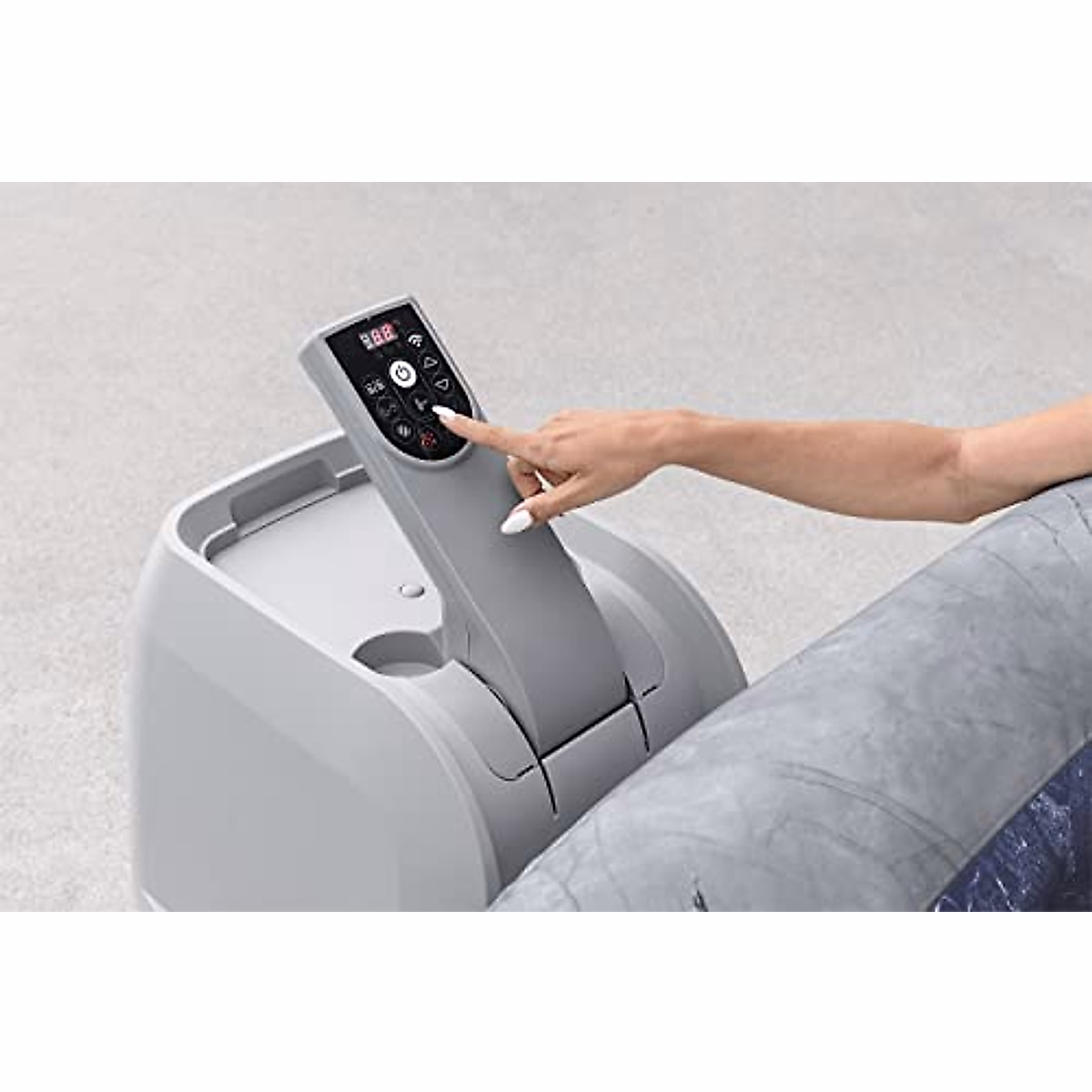 Bestway SaluSpa San Francisco HydroJet Pro Inflatable Hot Tub Spa | Large, Square Portable Hot Tub with Cover | Features Filtered Heated Water System and 180 Jets | Fits 5-7 People