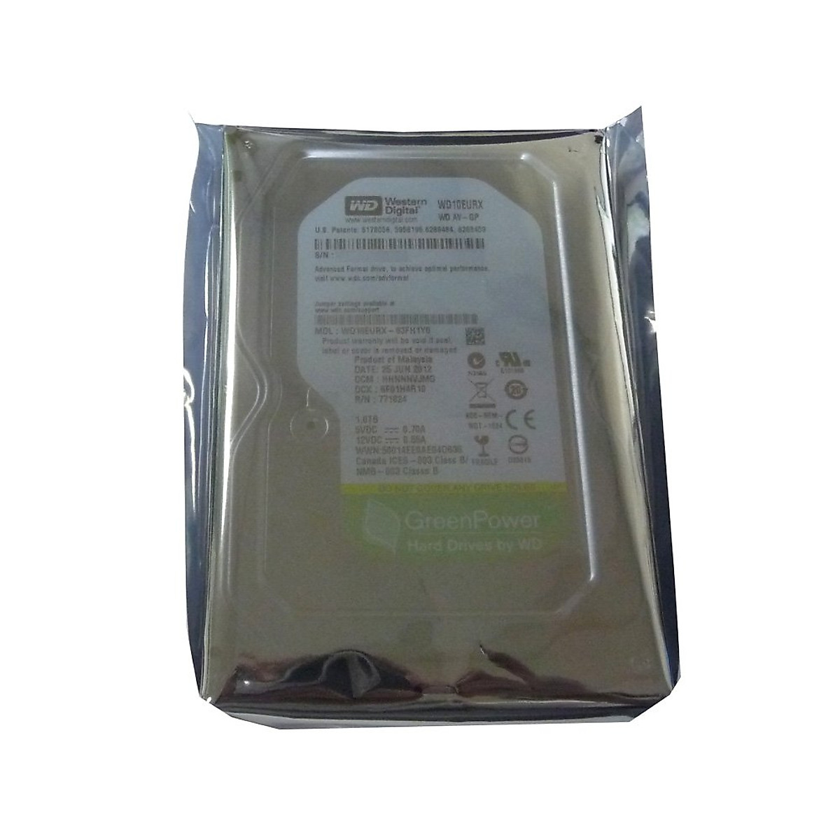 WD AV-GP 1 TB AV Video Hard Drive: 3.5 Inch, SATA III, 64 MB Cache - WD10EURX (Renewed)