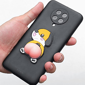 HALUOGUAI 1 Pair 3D Cartoon Animal Butt Shaped Flexible Silicone Fridge Door Stops,Self Adhesive Decorative Wall Protector,Pink Peach Shaped Waterproof Toilet Lid Bumper Pad (Pig)