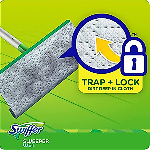 Swiffer Sweeper Wet Mopping Cloths, Multi-Surface Floor Cleaner with Gain Original Scent, 24 Count
