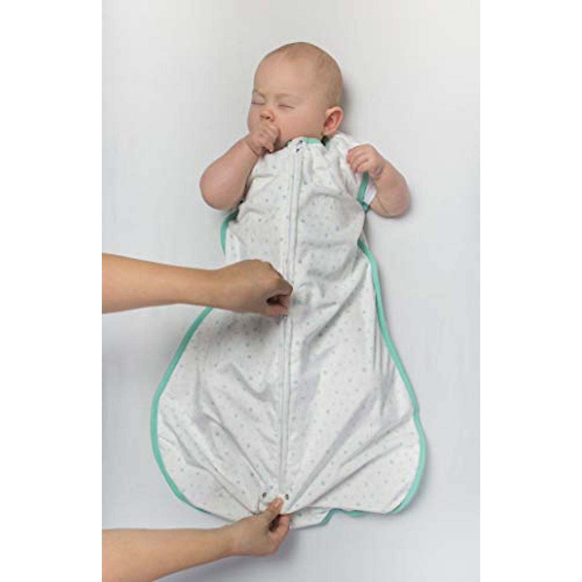 Amazing Baby Microfleece Sleeping Sack, Wearable Blanket with 2-Way Zipper, Use After Swaddle Transition, Playful Dots, Pink, Medium 6-12 Month