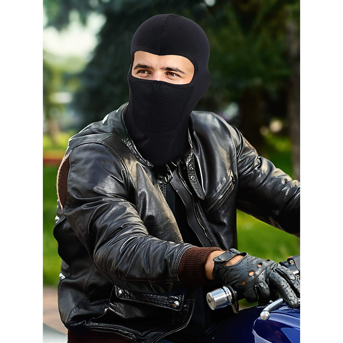 Blulu 4 Pieces Balaclava Full Face Mask Winter Windproof Balaclava Neck Sun Protection Breathable Face Cover(Solid Colors)