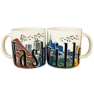 Americaware - City of Nashville Souvenir Ceramic Coffee Mug / Cup - 18oz
