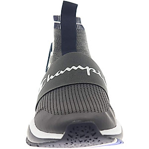 Champion Men's Rally Pro Big C Knit Sock Top Sneaker (11 M US, Granite Heather)