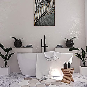 Westbrass DF02043-62 Floor Mount Freestanding Bathtub Filler Faucet with Handheld Shower, Matte Black