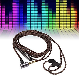 0.78Mm 2 Pin Cable with Mic, 3.5Mm Audio Cable Earphone Replacement Upgrade Cable, 2 Pin IEM Cable with Mic for 2 Pin 0.78Mm Headphones for Weston 1964 Ue3X Ue18 W4R