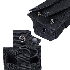 abcGoodefg Tactical Universal Radio Holster Pouch Holder, 1000D Nylon Military Molle Radio Case for Baofeng Motorola Midland CB Walkie Talkies (1 PACK)