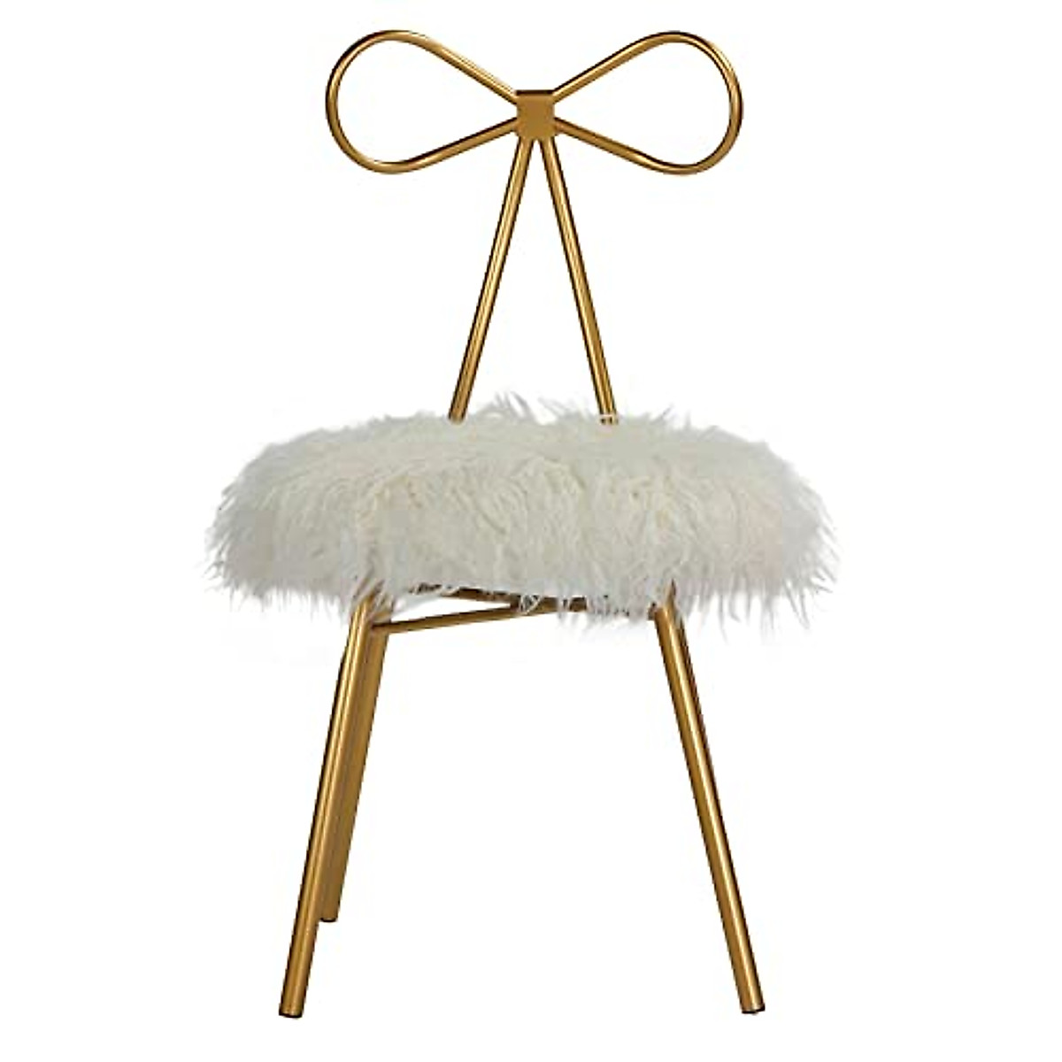 Cortesi Home Tilly Accent Chair with Bow Detail, Gold