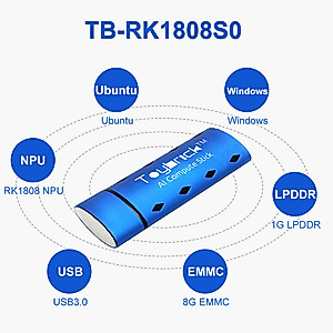 Toybrick TB-RK1808S0 AI Calculation Stick RK1808 NPU Processor for deep Learning Tools and a Separate Artificial Intelligence Accelerator
