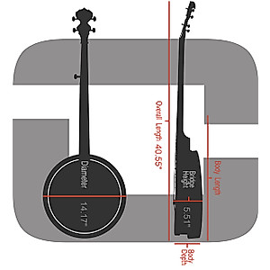 Crossrock CRW600BJBR Wooden case for 5 String Resonator Banjo, Vintage Brown (CRW620BJBR)