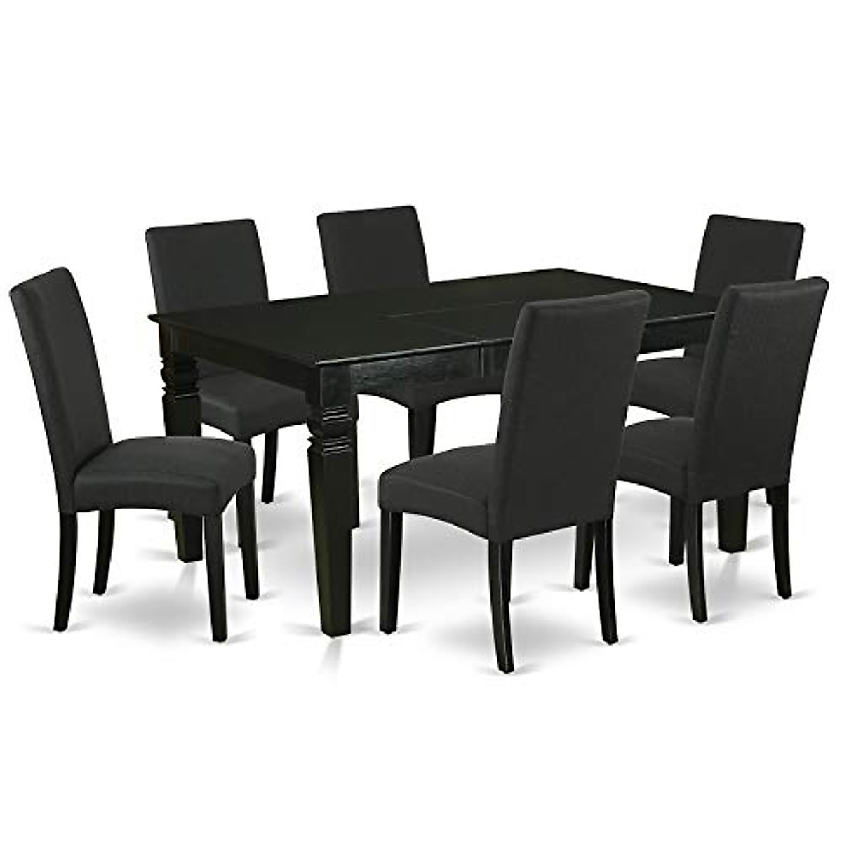 East West Furniture WEDR7-BLK-24 Dining Set