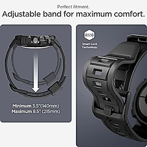 Spigen Rugged Armor Pro Designed for Google Pixel Watch Case with Band (2022) - Black
