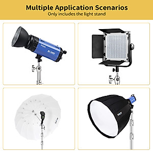 Meking Stainless Steel Light Stand 9.2 Ft Max Height Adjustable Heavy Duty Tripod Stand for Photo Studio Video Softbox, Monolight, Reflector, Umbrella, etc.