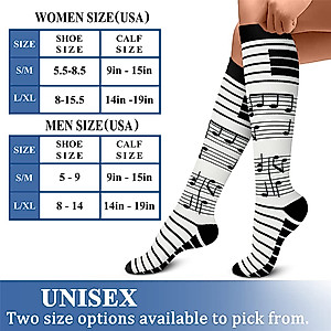 CHARMKING 6 Pairs-Compression Socks for Women & Men Circulation Best Support for Nurses, Running, Athletic,Flight Travel (Multi 08,L/XL)