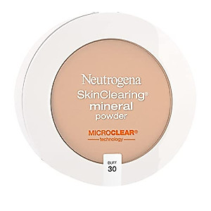 Neutrogena SkinClearing Mineral Acne-Concealing Pressed Powder Compact, Shine-Free & Oil-Absorbing Makeup with Salicylic Acid to Cover, Treat & Prevent Acne Breakouts, Buff 30, .38 oz (Pack of 2)