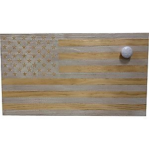 American Flag Concealed Gun Cabinet, Hidden Gun Storage American Flag (Whitewashed)