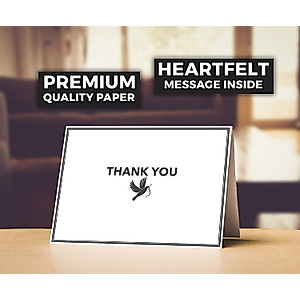 Honeyplum Funeral Sympathy Thank You Cards - 25 Cards + Envelopes Included For Expressing Gratitude to Friends, Family, & Loved Ones