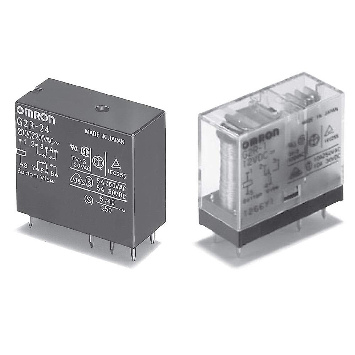 OMRON ELECTRONIC COMPONENTS G2R-1A-E-DC24 POWER RELAY SPST-NO 24VDC, 16A, PC BOARD