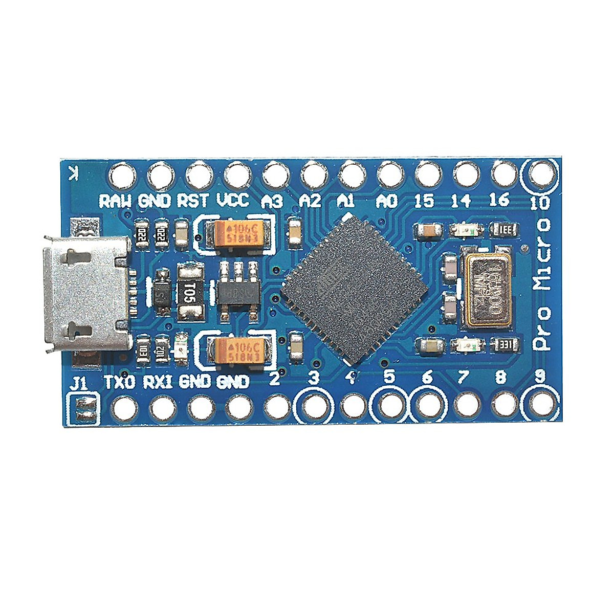 diymore Arduino Pro Micro 16MHz 5V with 2-Row Pins Header Module Board ATmega32U4 Module Board Micro USB Pro Micro Development Board Microcontroller