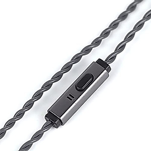 Linsoul Tripowin Grace Detachable Silver-Plated Oxygen Free Copper OFC in Ear Earphone Cable with Microphone, 0.78mm 2Pin Connector for Audiophile Replacement Cable (2PIN, Grace)