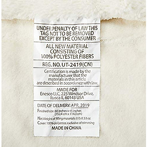 Department 56 Snowpinions Dog SnowThrow Blanket, 60 Inch, Multicolor