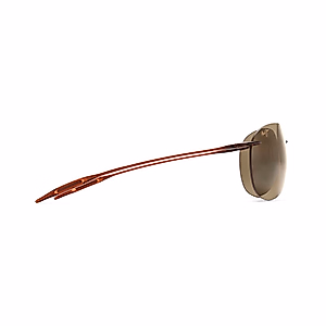 Maui Jim Men's and Women's Sugar Beach Polarized Rimless Sunglasses, Rootbeer/HCL® Bronze, Medium