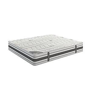 Ottomanson 12" Queen Mattress in a Box Made in USA, Firm Mattress, Hybrid Mattress Cool Improved Airflow with Edge to Edge Pocket Coil, Bed in A Box, Ottopedic