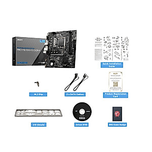 MSI PRO H610M-G DDR4 DDR4 Motherboard (mATX, 12th Gen Intel Core, LGA 1700 Socket, DDR4, PCIe 4, 2.5G LAN, M.2 Slots, USB 3.2)