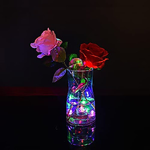 idyl light Submersible LED Lights,Waterproof Pool Tea Lights Shower Led Lights Underwater LED Candle Lamp for Aquarium Home Crafts Wedding Party Decorations Fountain (12 Pack, White)