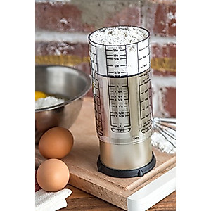 KitchenArt Professional Series 2 Cup Adjust-A-Cup, Champagne Satin, Adjustable, 1/8 to 2-Cup White