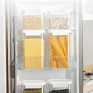 XhOSLAnd Cereal Storage Container Set, Pantry Organizer, Food Portion Containers (L-4PCS)