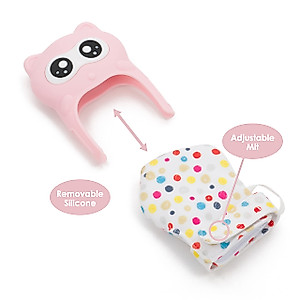 Teething Mittens for Babies Baby Teething Paw 0-6 Months Easy-to-Clean Self Soothing Pain Relief Made of Soft Silicone Baby Essentials for Baby Teething Relief by Mazi