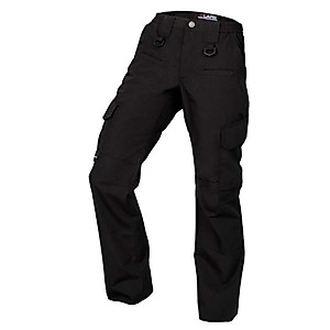 LA Police Gear Women's Operator Tactical Pant, Elastic Waistband Uniform Cargo Pants for Women, Ladies' Durable Work Pants - Black - 6 - Regular