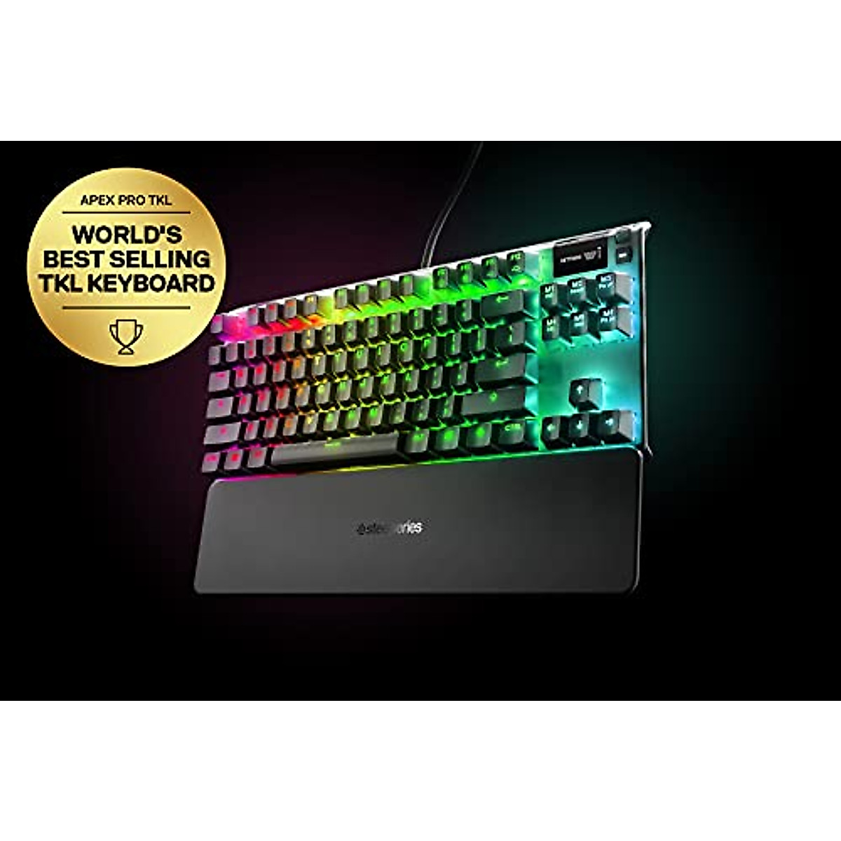 SteelSeries Apex Pro TKL - Mechanical Gaming Keyboard - Adjustable Actuation Switches - OLED Smart Display - Compact Form - French AZERTY Layout