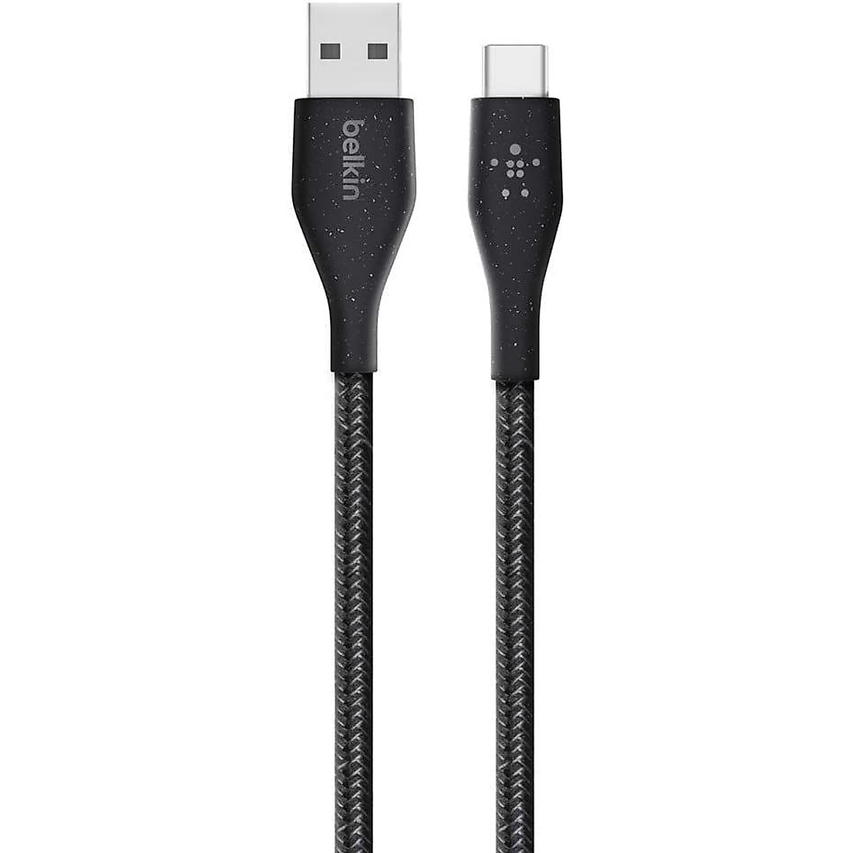 Belkin DuraTek Plus USB C to USB Cable - USB-A Cable W/ Leather Strap - Ultra-Strong Charging Cable W/ Flexible Insulation - Compatible W/ iPads, Samsung Galaxy, Google Pixel & More - 4ft (Black)
