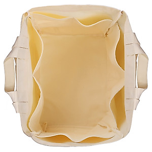 Tosnail 3 Pack Thick Canvas Grocery Tote Bags with Bottle Sleeves, Large Reusable Shopping Bags with Long Shoulder Strap and Short Handles, Heavy Duty Cloth Bags