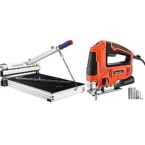 WORKPRO 13" Laminate Floor Cutter & ValueMax 6.5AMP Corded Electric Jigsaw