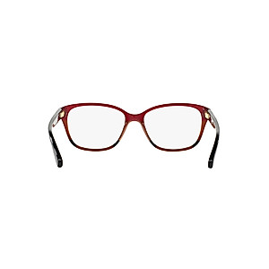 Coach HC6103 Prescription Eyewear Frames, Burgundy Tortoise Gradient/Demo Lens, 54 mm