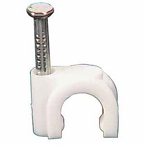 Gardner Bender PSW-165 Low-Voltage Electrical Cable Staples, ¼ inch, Secures CAT6, RG-59 and RG-6, 50 pk, White